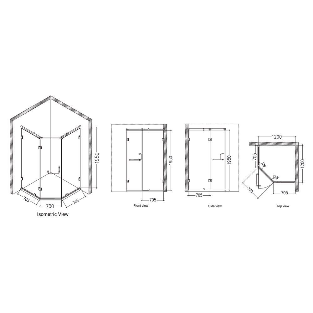 Jaquar Shower Enclosure, Frameless, IARA : 1840-P Price in Thailand ...